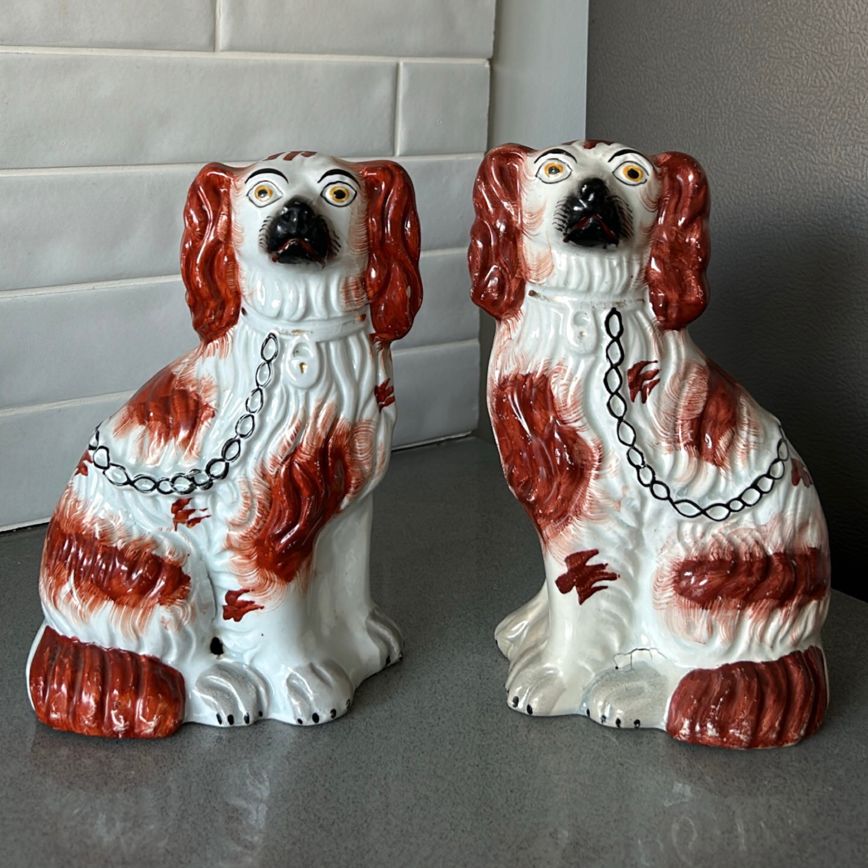 Antique Pair of Staffordshire Dogs 1880s – fourteenshop